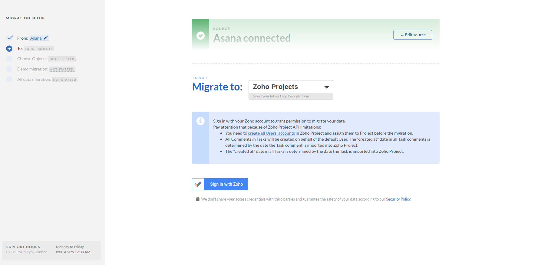 Import Your Tasks And Projects To Zoho Projects Projects And Tasks Migration Data Import And